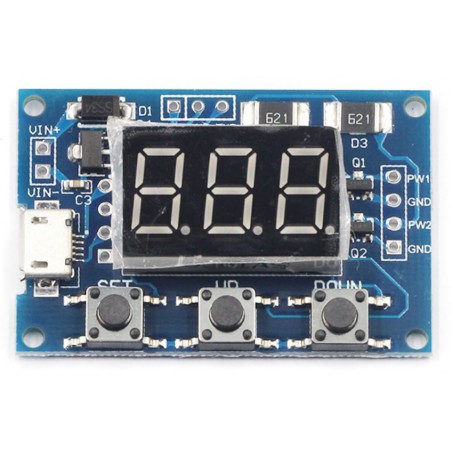 DC 5-30V Micro USB 5V Power Independent PWM Generator 2 Channel Digital ...