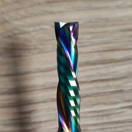 AAA UP & DOWN DLC coating 5-6-8mm CED X 22 -35mm CEL Cut 2 Flutes ...