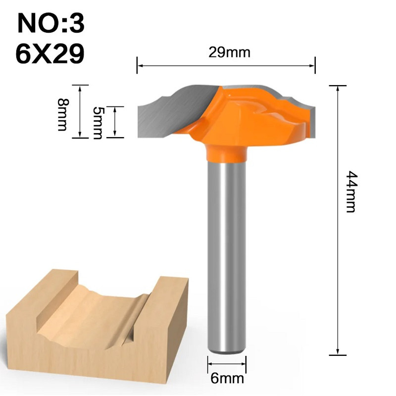 6mm Shank Wood Carving Door Frame Router Bits