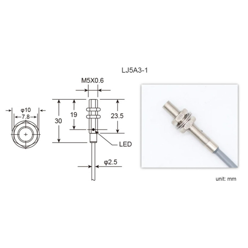 IP65 Waterproof Mini Inductive Proximity Sensor Switch NPN / PNP DC 10 ...