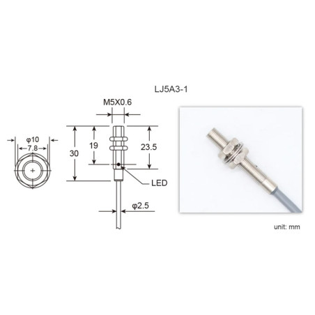 IP65 Waterproof Mini Inductive Proximity Sensor Switch NPN / PNP DC 10 ...