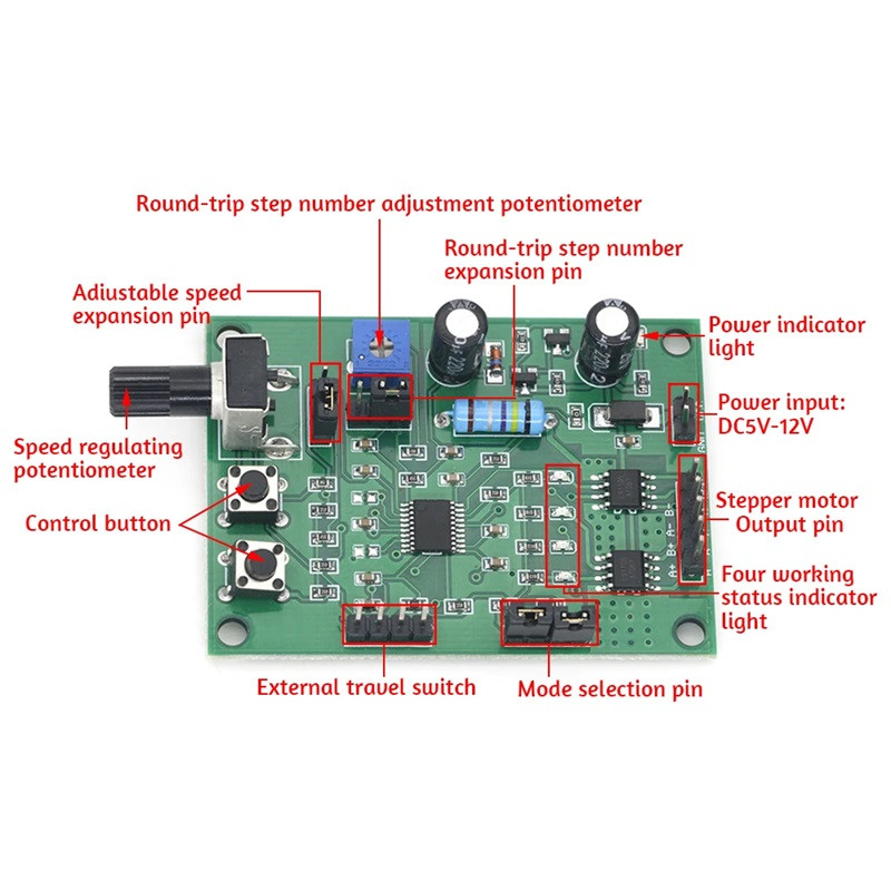 DC 5V-12V 6V Stepper Motor Driver Mini 2-phase 4-wire 4-phase 5-wire ...