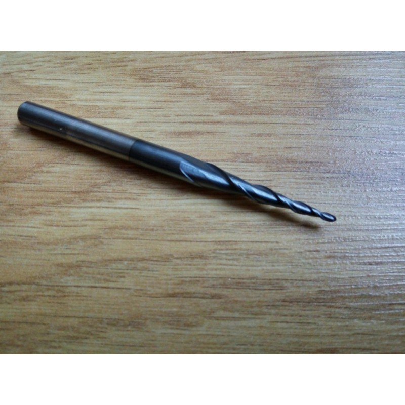 6mm Shank Tapered Ball Nose CED 30.5mm L 75mm HRC55 CNC Bit